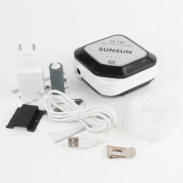 Аэратор с аккумулятором SunSun CP-101 для аквариумов (90 л/ч, 1 Вт.) - купить с доставкой по ...