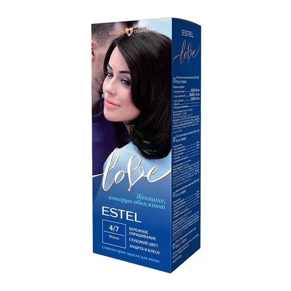 ESTEL LOVE Стойкая крем-краска для волос тон 4/7 Мокко - купить с ...