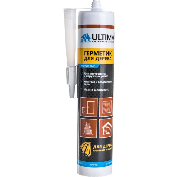 Акриловый герметик для дерева ULTIMA тик 300 гр ULTT300 - купить с ...