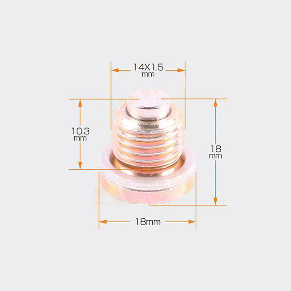 Болт маслосливной с магнитом (с шайбой) VAG 14x1.5mm - купить с ...