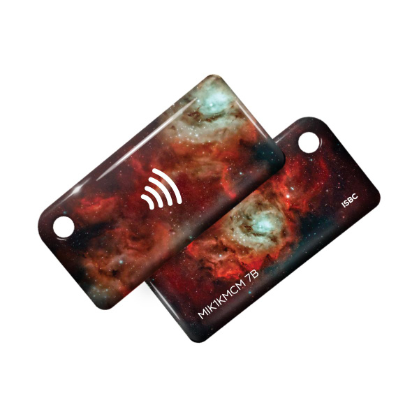 RFID-Брелок ISBC с чипом MIK1KMCM 7B для кодировки пропусков, СКУД, карт доступа, домофонов для ...