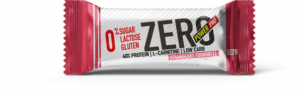 Батончики протеиновые Power Pro ZERO, 20 шт по 50 г, вкус: клубничный ...