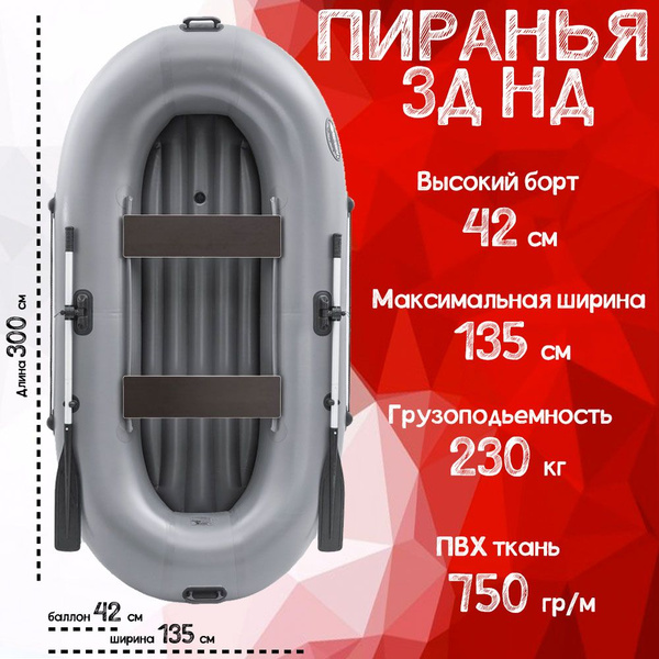 Надувная лодка Пиранья 3Д - купить по выгодной цене в интернет-магазине ...