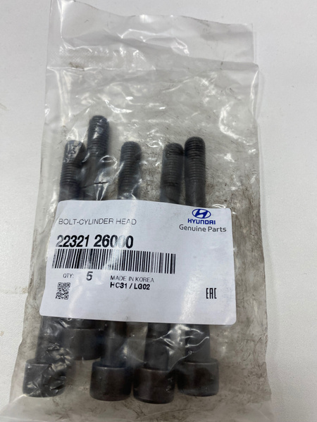 Болт ГБЦ 5 шт. для Хендай Акцент ТаГаз, Элантра XD 2000-2006, Гетц 2002 ...