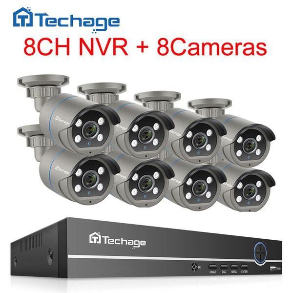 Система видеонаблюдения Techage TA-6708K-8-608GP-AI-40 2560×1600 WQXGA ...