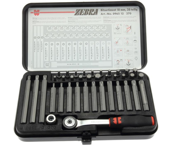 Вопросы и ответы о Набор инструментов 1/2" 38 предметов WURTH Zebra ...