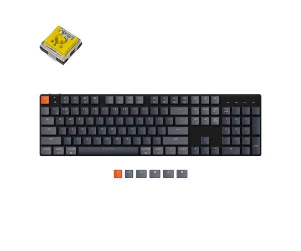 Keychron K5 SE RGB Backlight Low Profile Optical (Hot-Swappable) Banana ...