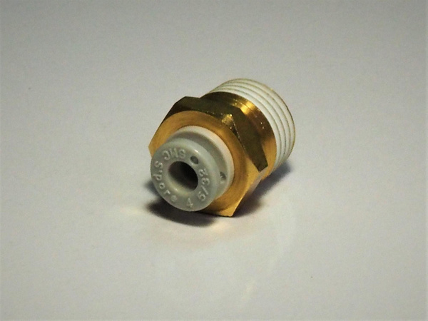 Штуцер цанговый с резьбой SMC KQG2H08-02S 8мм, 10шт в упаковке, 25 ...
