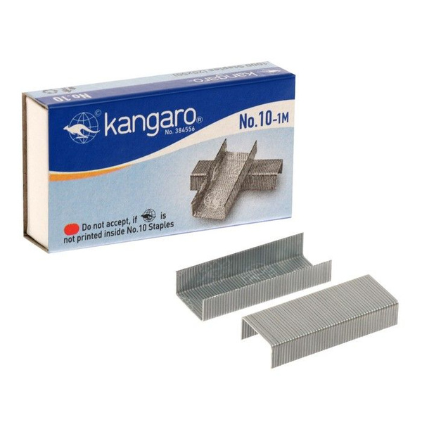 Скобы для степлера Kangaro номер 10, стальные, 1000 штук - купить с ...