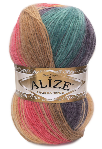 Пряжа Alize Angora Gold Batik: 7399 / Ализе Ангора голд Батик / 5 шт ...