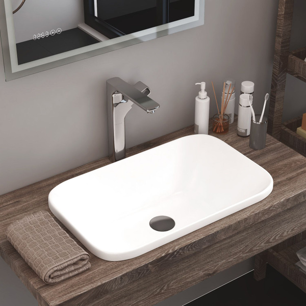 Врезная раковина для ванной Helmken 37060000: раковина встраиваемая в столешницу, умывальник ...