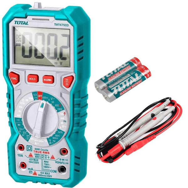 Мультиметр цифровой (напряжение, сопротивление, ток) TOTAL TMT47503 ...