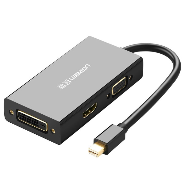 Конвертер UGREEN MD114 (20418) Mini DP to HDMI/VGA/DVI Converter. Длина ...
