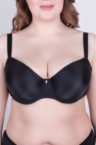 Бюстгальтер Женский Milavitsa формованная чашка, размер 80F черный Полиамид, Полиэстер ...