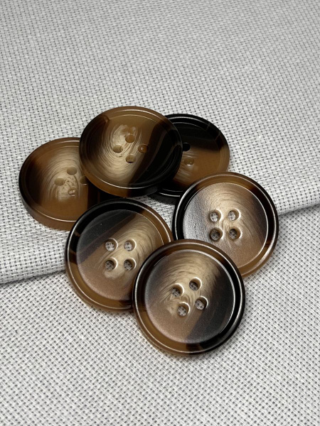 Декоративные пластиковые пуговицы, 25 мм диаметр, 6 штук в упаковке ...