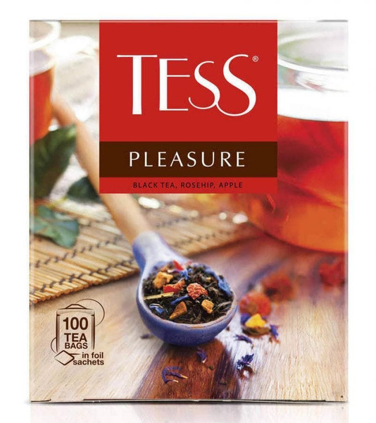 Tess Чай черный Pleasure с добавками 100 пакетиков по 1 5 г купить с