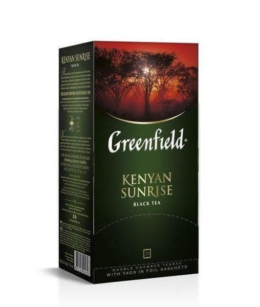 Greenfield Чай черный Kenyan Sunrise, 25 пакетиков по 2 г - купить с ...