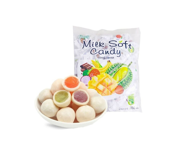 Тайские молочные конфеты ассорти Milk Soft Candy Mixed Flavour 320гр ...