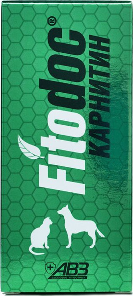 Fitodoc Карнитин АВЗ (Агроветзащита) кормовая добавка для кошек и собак ...
