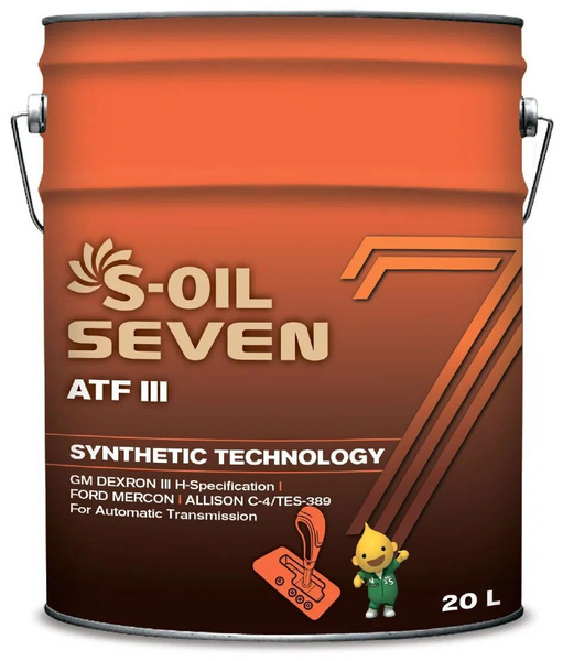 Трансмиссионное масло S-OIL SEVEN ATF III 20л - купить по выгодной цене в интернет-магазине OZON ...