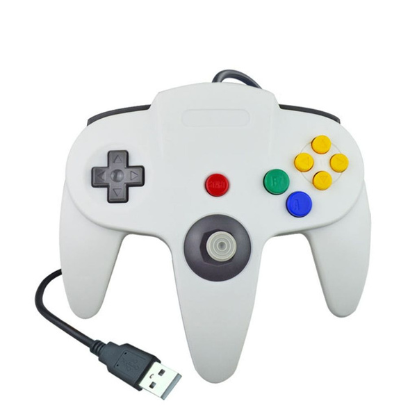 Проводной джойстик Nintendo Gamepad N64 с интерфейсом USB-белый купить ...