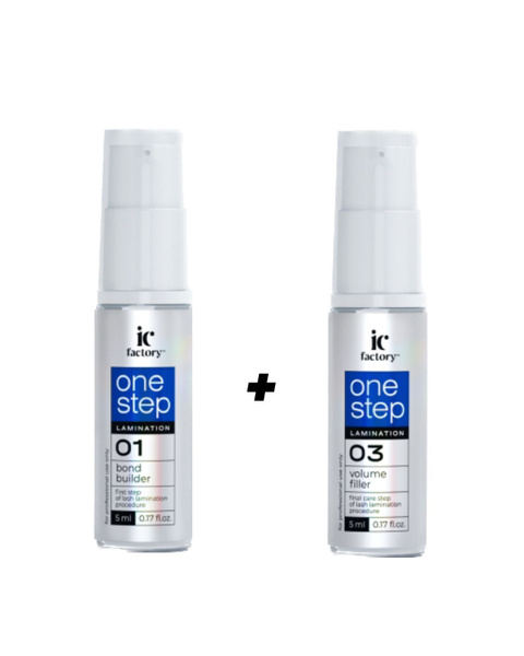Набор составов Ic Company ONE STEP bond builder 5 мл + ONE STEP volume ...