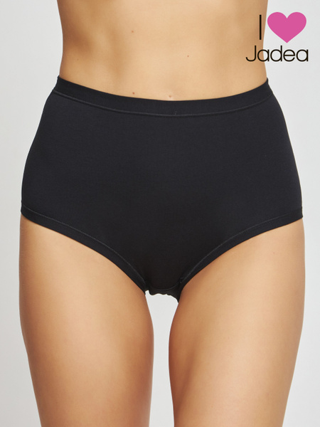 Трусы Женский Jadea слипы, макси Хлопок, Эластан черный, размер 50 Высокая Албания Повседневный ...