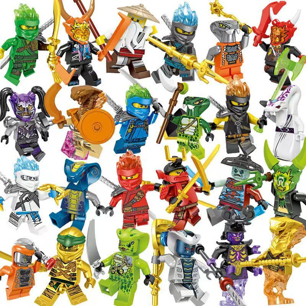 Конструктор фигурки Ниндзя ( набор минифигурки ниндзяго с оружием 24 ...