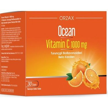 орзакс океан 1000 мг витамина С 30 пакетиков Ocean C Vitamini 30 Sase ...