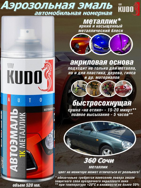 Краска автомобильная KUDO по низкой цене с доставкой в интернет ...