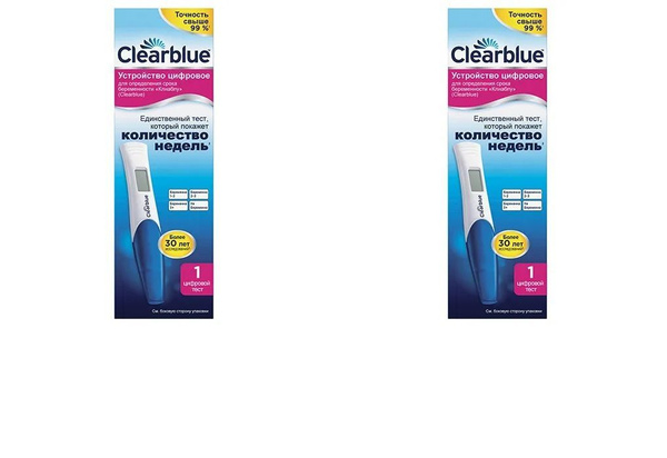Clearblue Устройство цифровое Тест на беременность Digital, 2 шт ...
