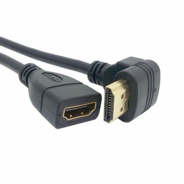 Cablecc Угловой разъем 90 градусов HDMI 1.4 с Ethernet 3D Тип A "папа ...