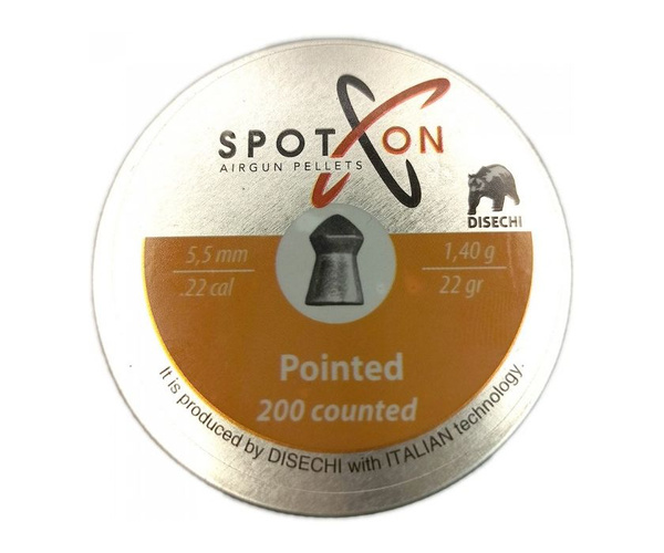 Пули SPOTON Pointed 5,5 мм, 1,4 г (200 штук) купить на OZON по низкой цене (1798223083)