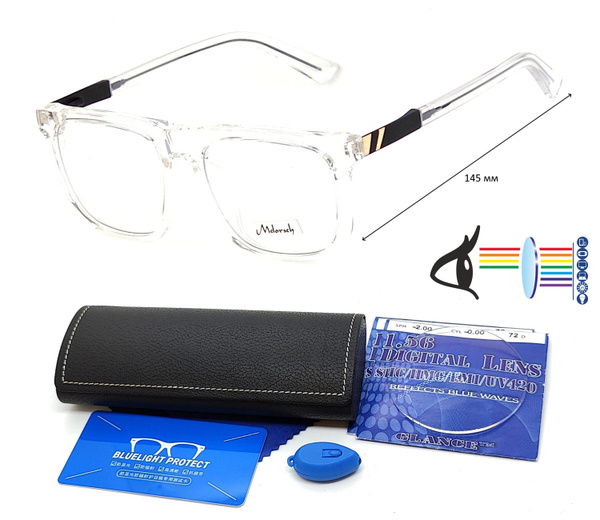 Компьютерные очки с футляром на магните MELORSCH мод. 93399 Цвет 2 с флагманскими линзами GLANCE ...