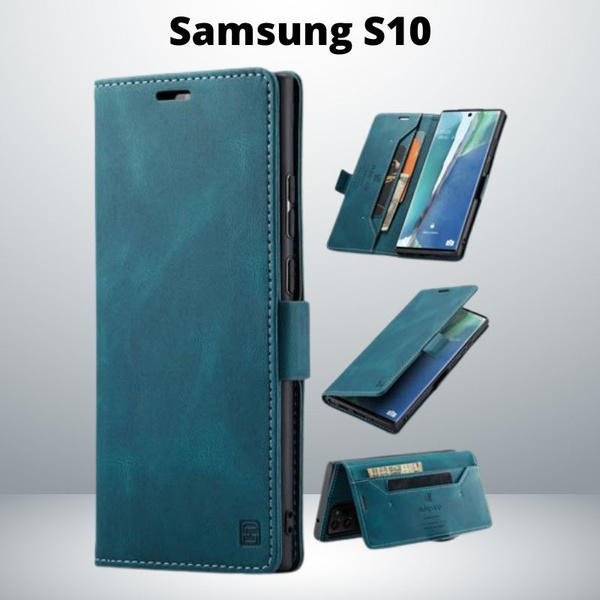 Чехол на Samsung S10 синий Самсунг S10 книжка с магнитом купить на OZON ...