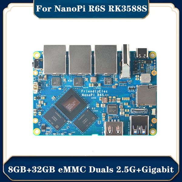 1 Шт. NanoPi R6S Rockchip RK3588S 8GB+32GB EMMC Duals 2.5G+Gigabit Макетная Плата С Поддержкой ...