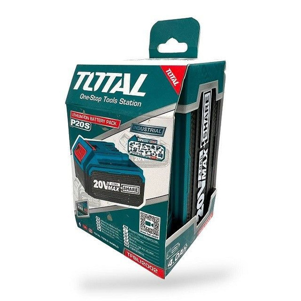 Батарея аккумуляторная (20В; 4Ач; Li-Ion) TOTAL TFBLI2002 купить на ...