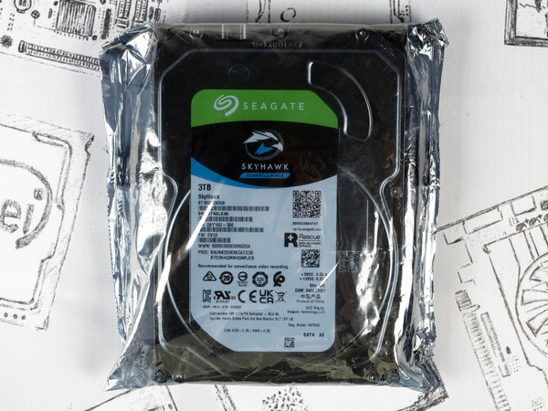 3 ТБ Внутренний жесткий диск Seagate SkyHawk (ST3000VX009) - купить по ...