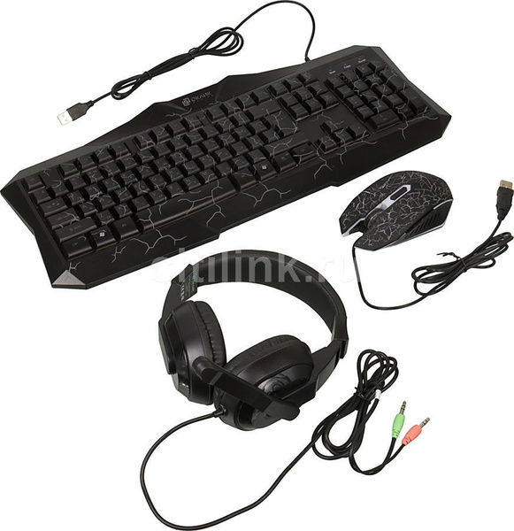 Игровые наушники OKLICK Комплект Оклик HS-HKM100G IMPERIAL (клав/мышь ...