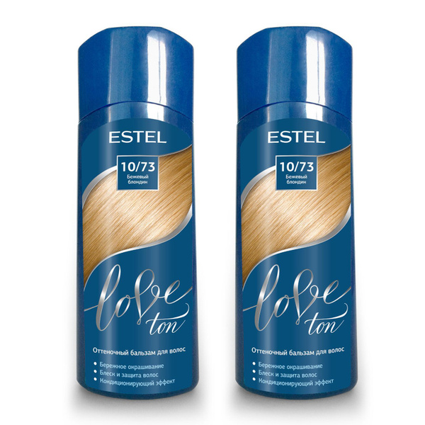 ESTEL LOVE TON Оттеночный бальзам 10/73 бежевый блондин (2 шт в наборе) - купить с доставкой по ...