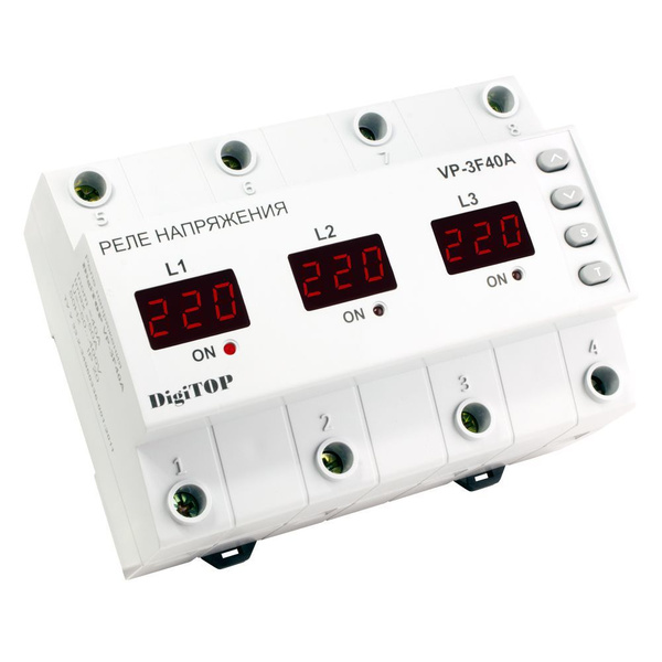 Реле напряжения Digitop Vp 3F40A купить на OZON по низкой цене (1328105508)