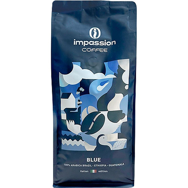 Свежеобжаренный кофе в зернах IMPASSION Blue Espresso (1 кг) - 100% ...