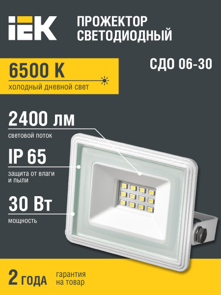Прожектор IEK, LPDO601 6500 К - купить по низким ценам в интернет-магазине OZON (1349856719)