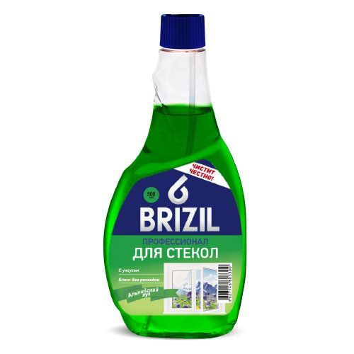 BRIZIL Средство для стекол Профессионал Альпийский луг с уксусом ...