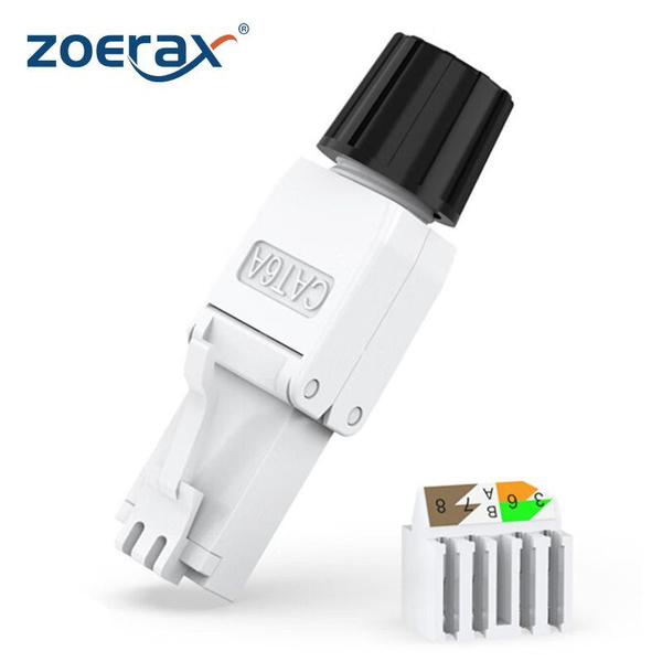 ZoeRax 1/2/10/30 PCS Разъемы RJ45 без инструментов для кабеля Ethernet ...