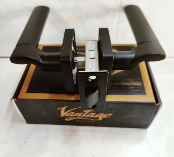 Дверные ручки Vantage V06BL AL черный матовый - купить по низкой цене в интернет-магазине OZON ...