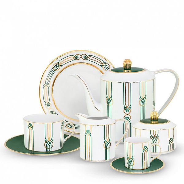 Сервиз чайный с чайником PORCEL, на 6 перс. - купить по выгодной цене в интернет-магазине OZON ...