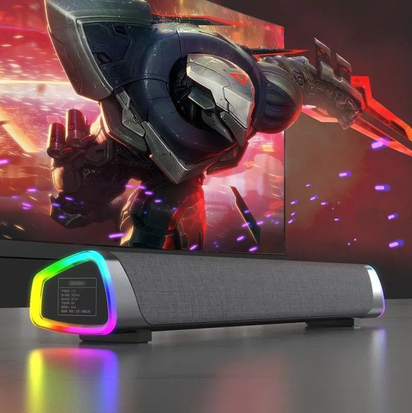 Саундбар Niye для компьютера, телевизора с RGB подсветкой, проводной ...