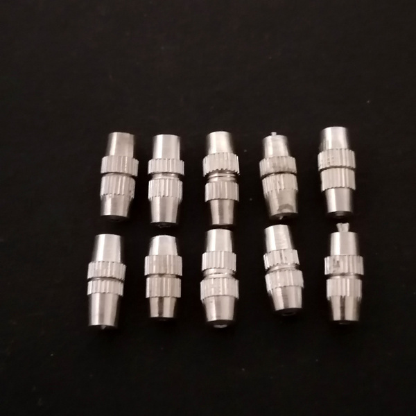 Застежка винтовая для ожерелья, 3x10 мм. Цвет: Светлый алюминий 10 шт ...