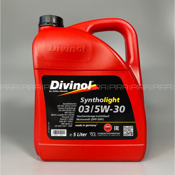 Масло моторное DIVINOL 5W-30 Синтетическое - купить в интернет-магазине ...